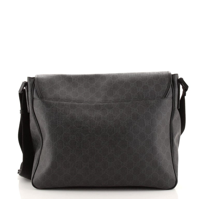 Gucci Flap Messenger Bag GG Coated Canvas Medium at 1stDibs
