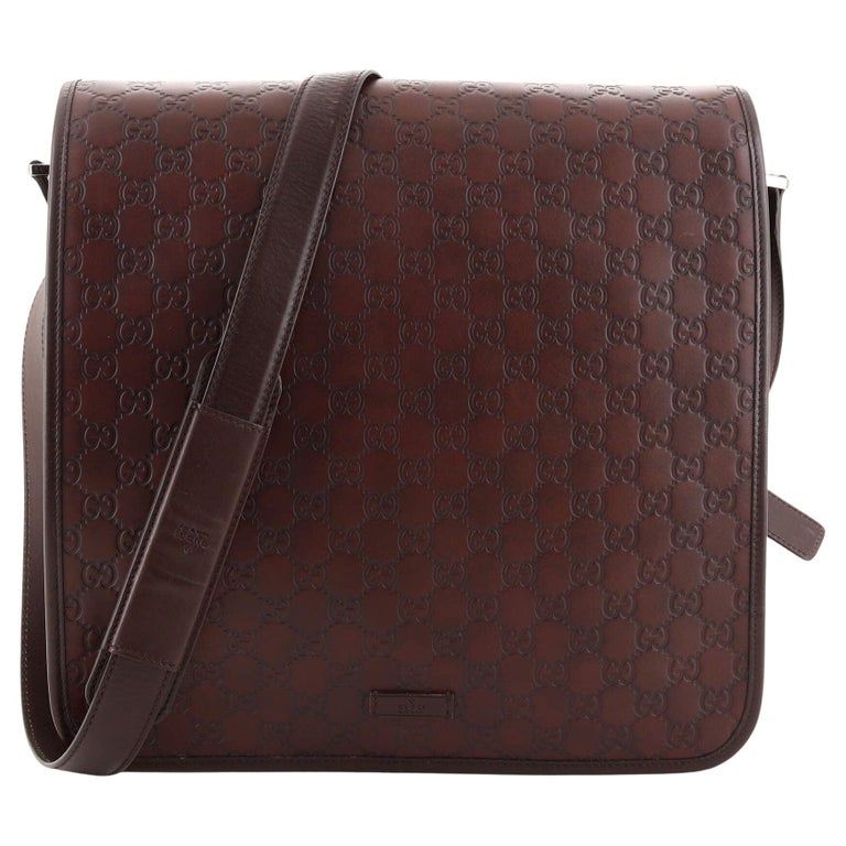 Gucci Flap Messenger Bag Guccissima Leather Large at 1stDibs