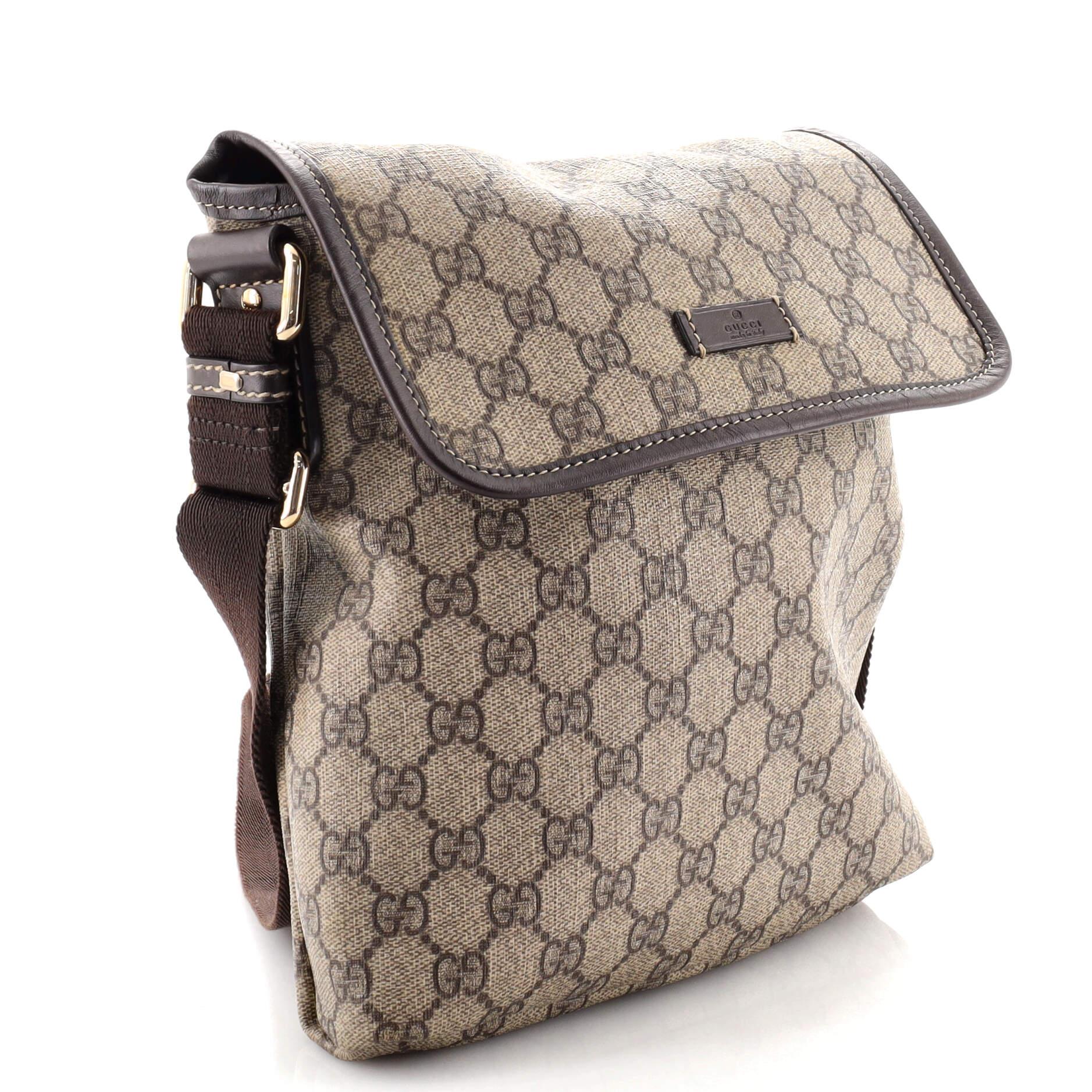 Gucci Flap Messenger GG Coated Canvas Small at 1stDibs | gucci supreme ...