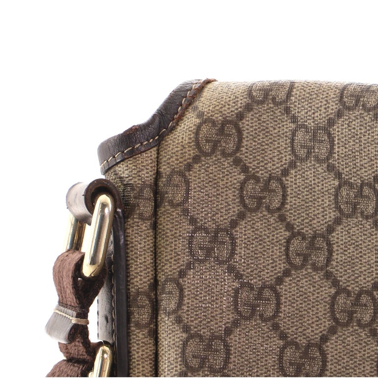 Gucci Flap Messenger GG Coated Canvas Small For Sale at 1stDibs