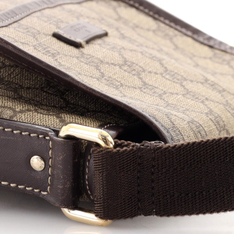 Gucci Flap Messenger GG Coated Canvas Small For Sale at 1stDibs