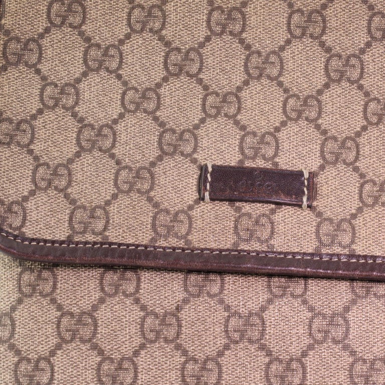Gucci Flap Messenger GG Coated Canvas Small For Sale at 1stDibs
