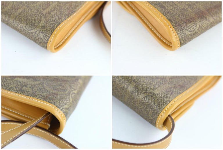 Gucci Flap Monogram 6gz0130 Brown Coated Canvas Cross Body Bag For Sale ...