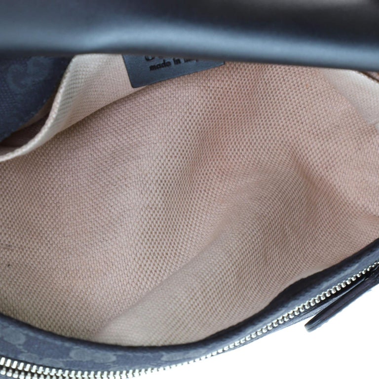 Gucci Flap Waist Bag GG Canvas and Leather For Sale at 1stDibs