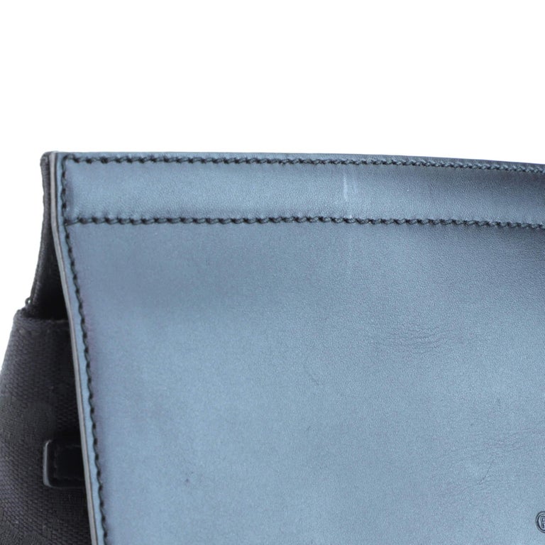 Gucci Flap Waist Bag GG Canvas and Leather For Sale at 1stDibs