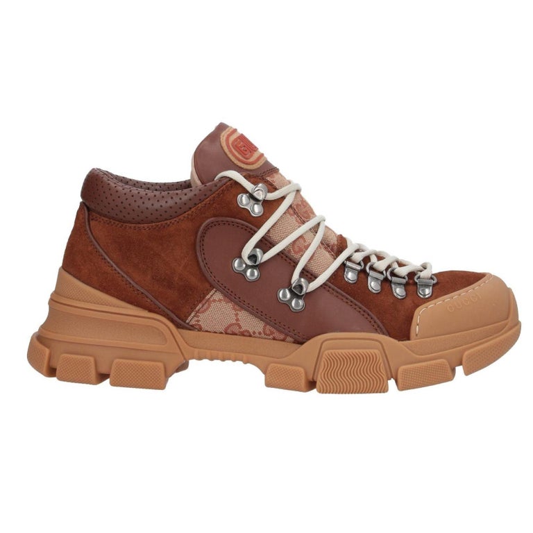 Gucci Flashtrek Brick Red GG Mid Top Sneakers (10 US) 521680 For Sale ...