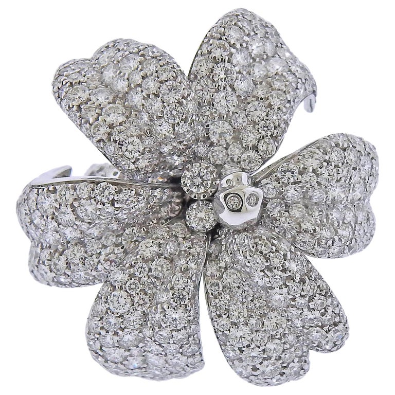 Gucci Flora 5.64 Carat Diamond Gold Flower Ring at 1stDibs | gucci ring ...