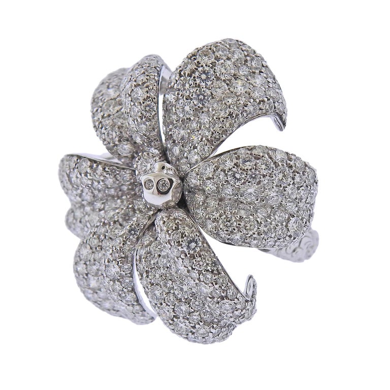 Gucci Flora 5.64 Carat Diamond Gold Flower Ring at 1stDibs | gucci ring ...