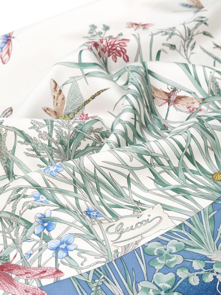 Gucci Floral 'Moonlight' Print Scarf at 1stDibs | gucci scarf sale