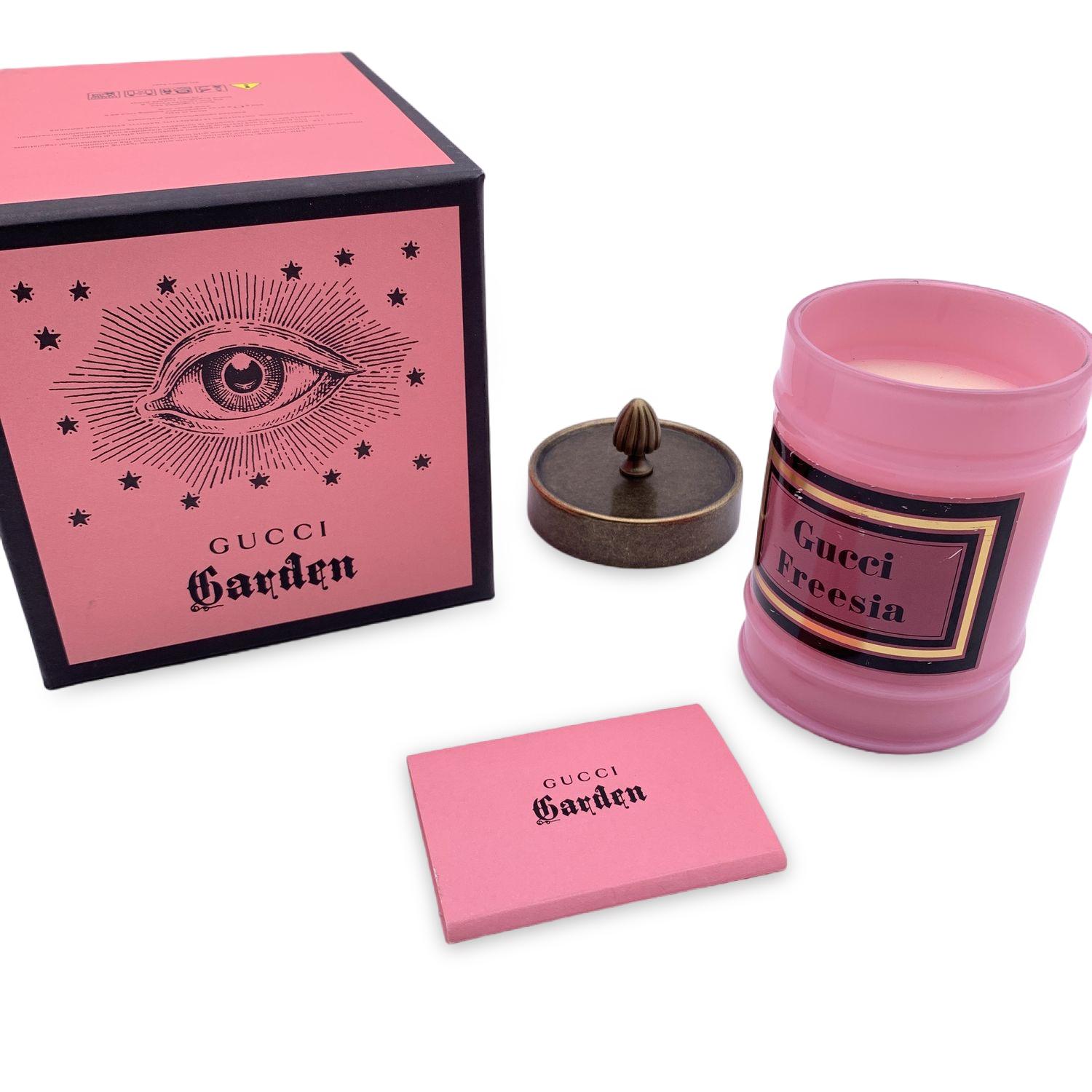 Gucci Freesia Scented Candle Pink Murano Glass Jar at 1stDibs