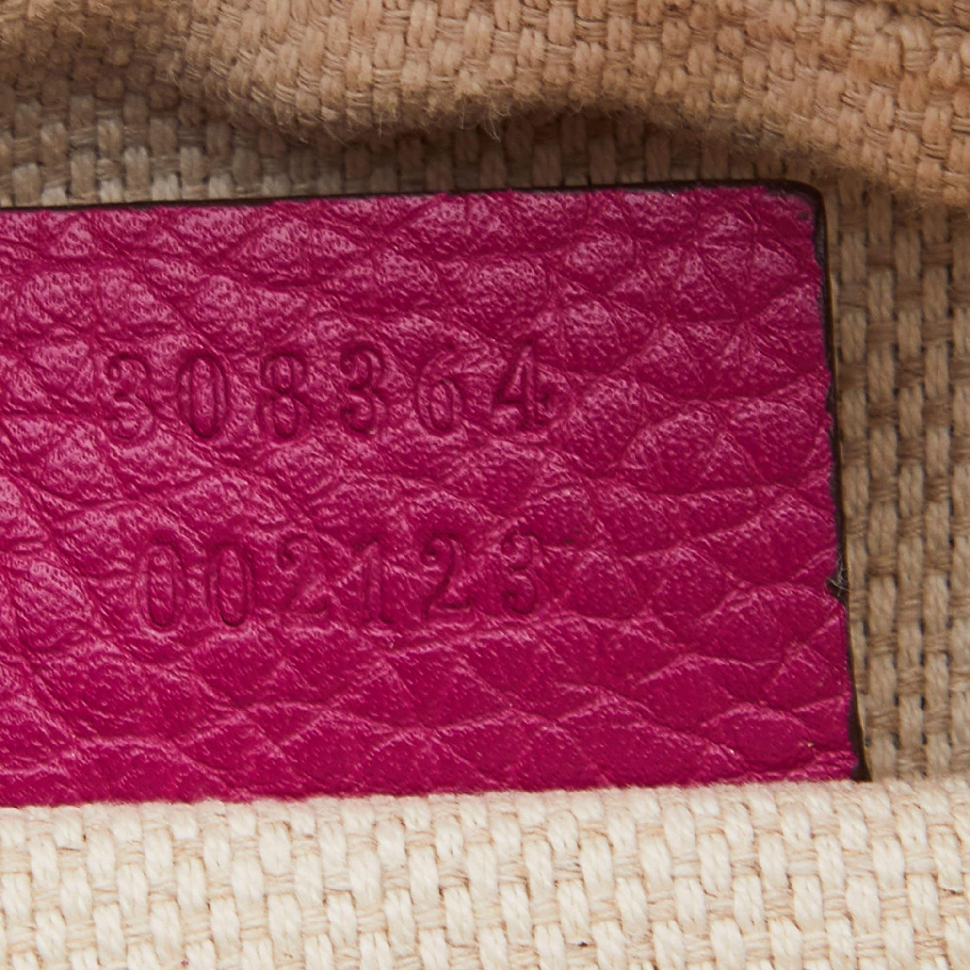 Gucci Fuchsia Leather Small Soho Disco Crossbody Bag For Sale at 1stDibs