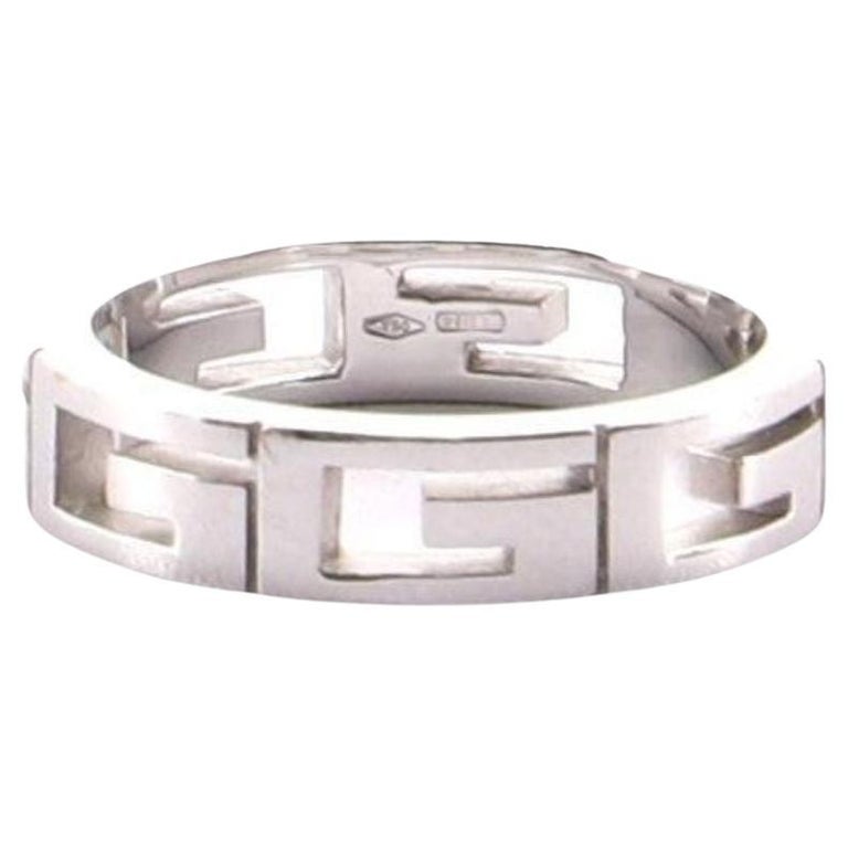 Gucci G Band 18K White Gold Ring White Gold For Sale at 1stDibs