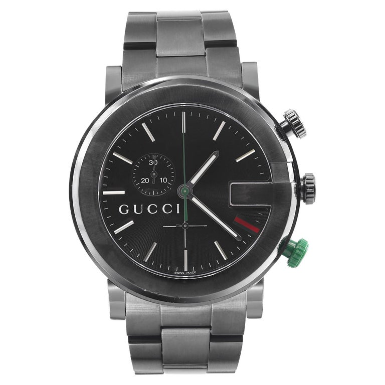 Gucci G-Chrono PVD Stainless Steel Black Dial Quartz Mens Watch ...