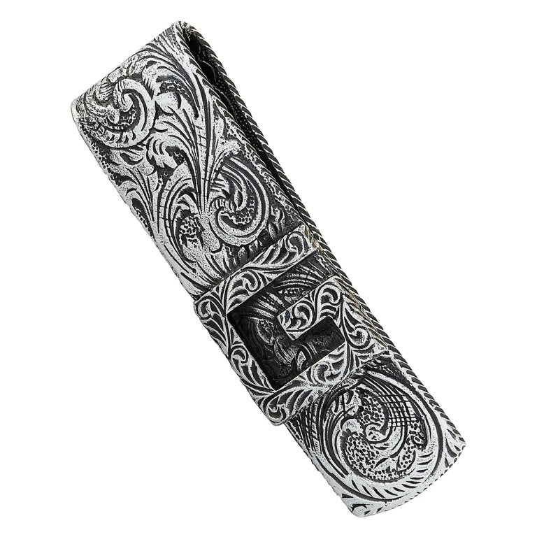 Gucci G Cube Aged Silver G Motif Money Clip at 1stDibs