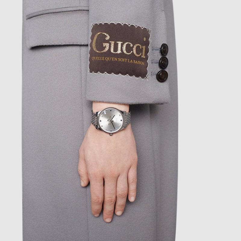Gucci G-Timeless Steel Silver Dial with Bee Motif Watch YA1264153 For ...