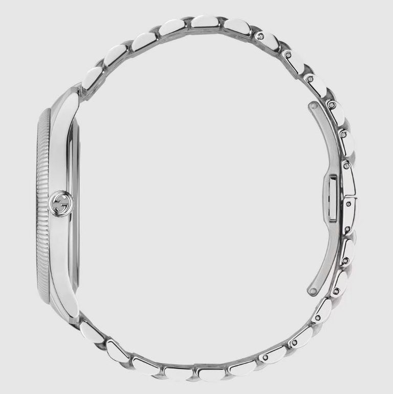 Gucci G-Timeless White Guilloché Dial with Small Second Watch YA126354 ...
