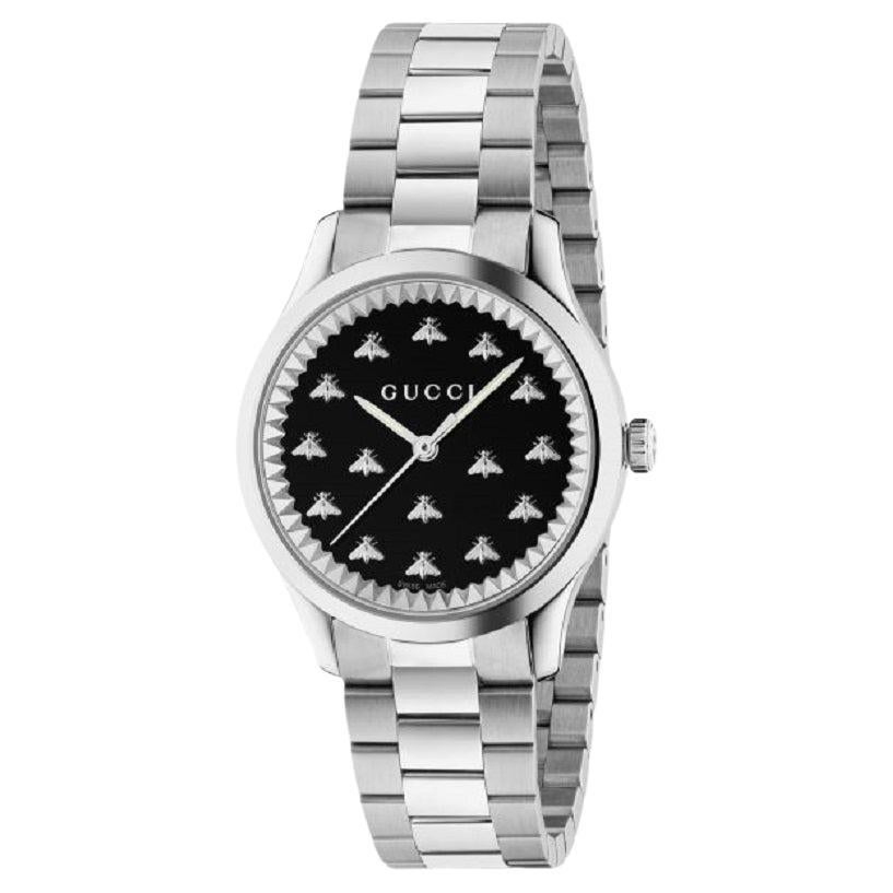 Gucci G-Timeless Silver with Snake Motif Dial Stainless Steel Watch ...