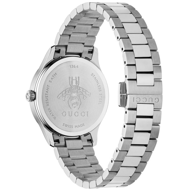 Gucci G-Timeless Bee-Motif Gold Dial and Stainless Steel Watch ...