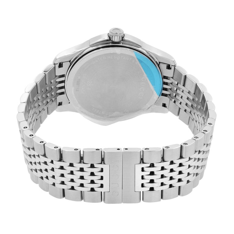 Gucci G-Timeless Date Bronze Checkered Dial Steel Quartz Men's Watch ...