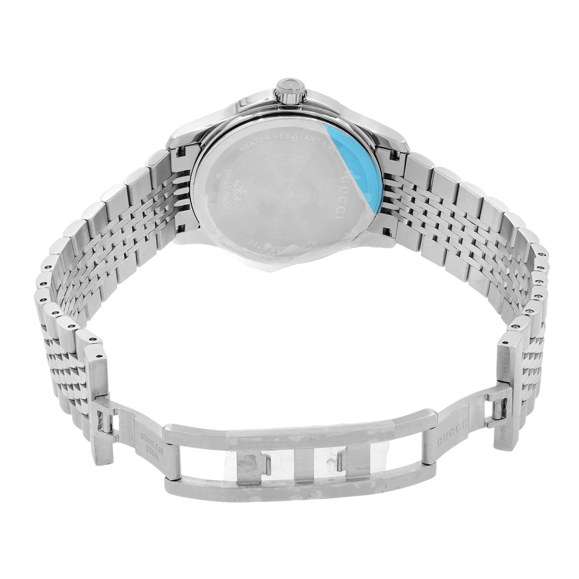 Gucci G-Timeless Date Stainless Steel Bronze Dial Quartz Mens Watch ...