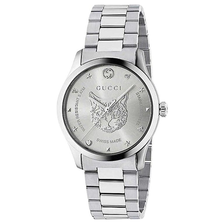 Gucci G-Timeless Silver Dial Stainless Steel Watch YA1264095 For Sale ...