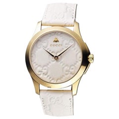 Gucci G-Timeless Silver Checkered Sticks Dial Steel Quartz Ladies Watch ...
