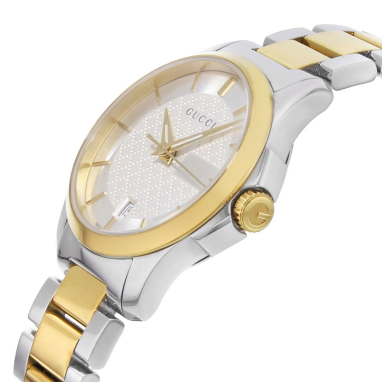 Gucci G-Timeless YA126531 Two-Tone Ion-Plated Steel Quartz Ladies Watch ...
