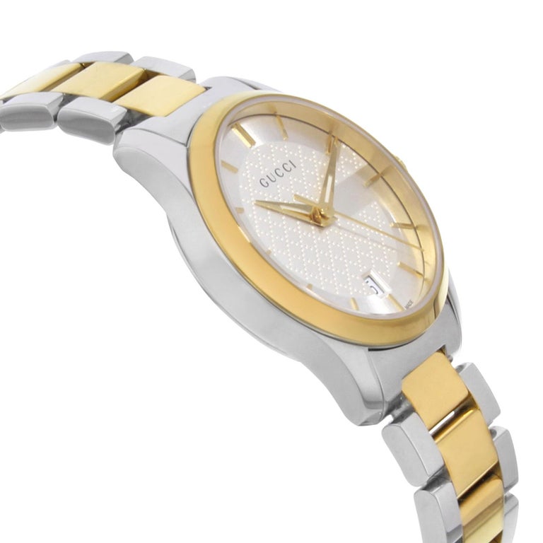 Gucci G-Timeless YA126531 Two-Tone Ion-Plated Steel Quartz Ladies Watch ...