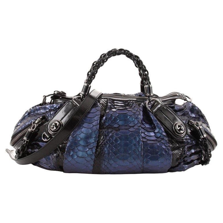 Gucci Galaxy Convertible Satchel Python Medium at 1stDibs