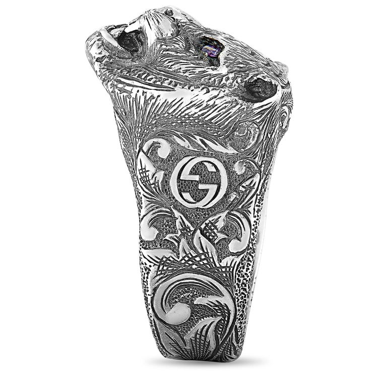 Gucci Garden Silver and Purple Zircon Feline Motif Ring at 1stDibs ...