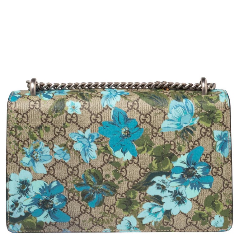 Gucci GG Blooms Supreme Embroidered Bird/Flowers Small Dionysus ...