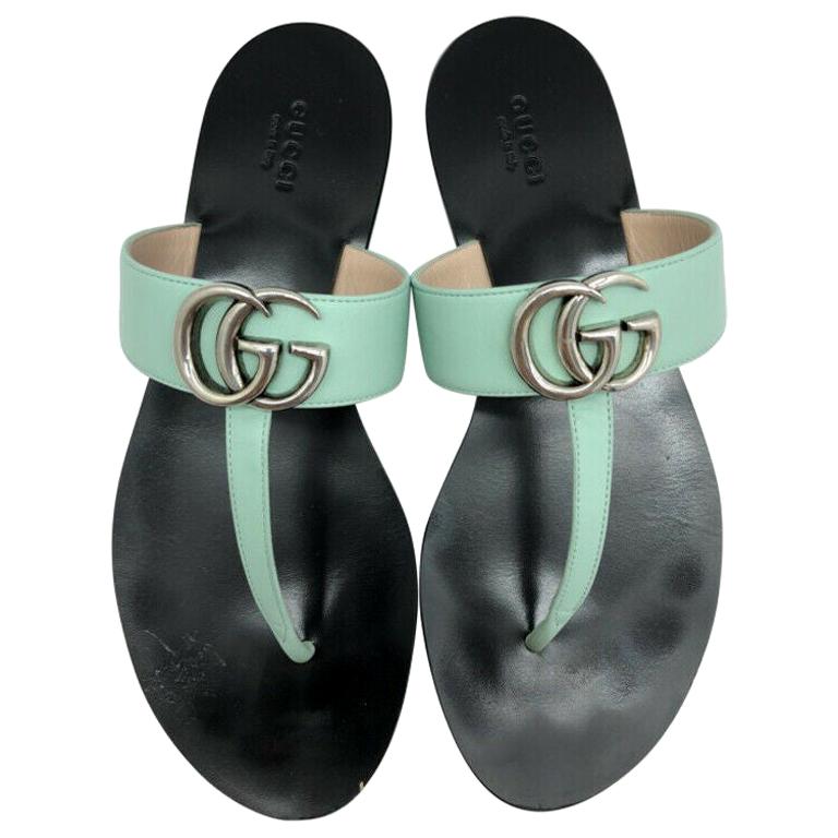 Gucci GG Logo Marmont Sandals - size 39 (UK6) For Sale at 1stDibs