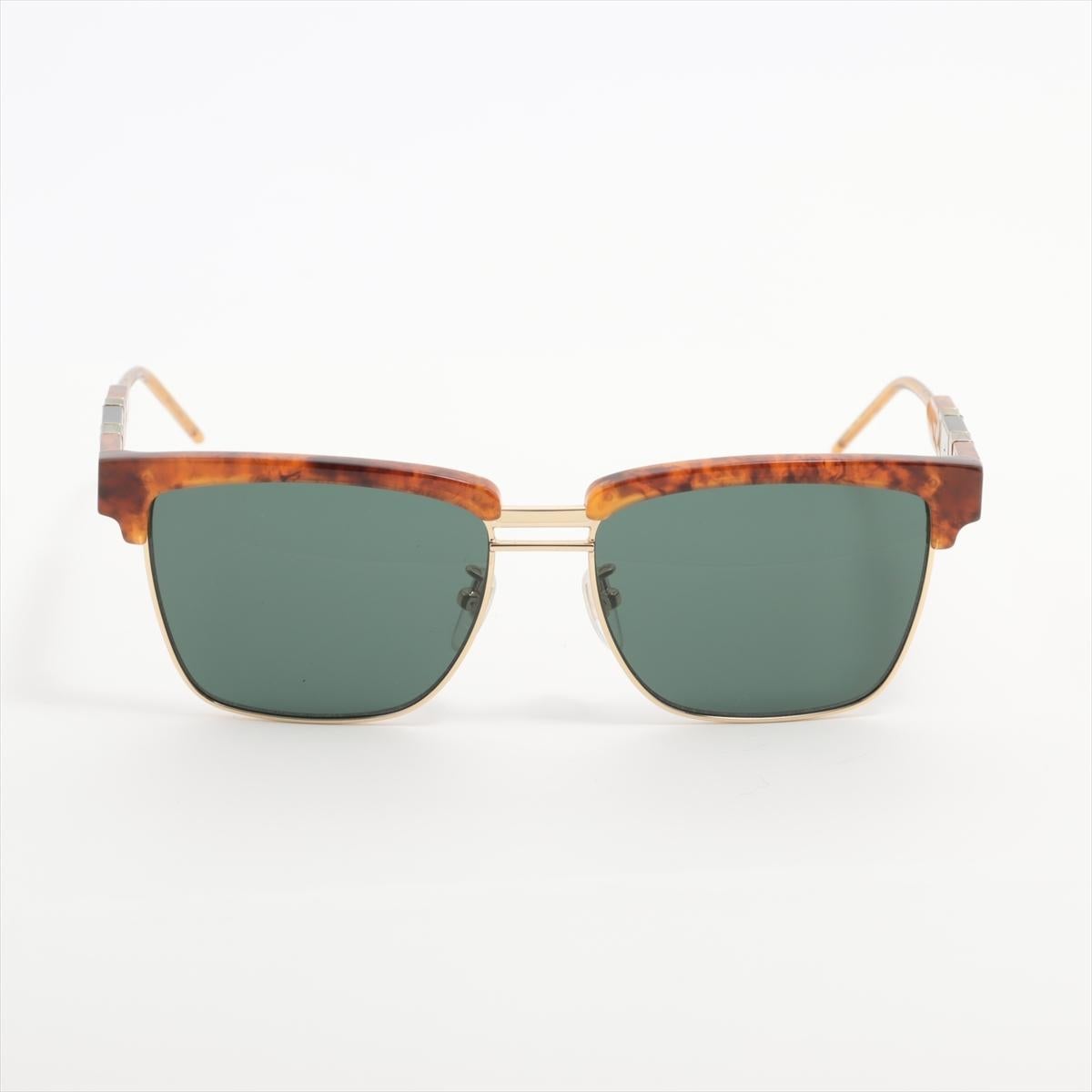 Gucci GG Logo Sunglasses Tortoise x Brown For Sale at 1stDibs