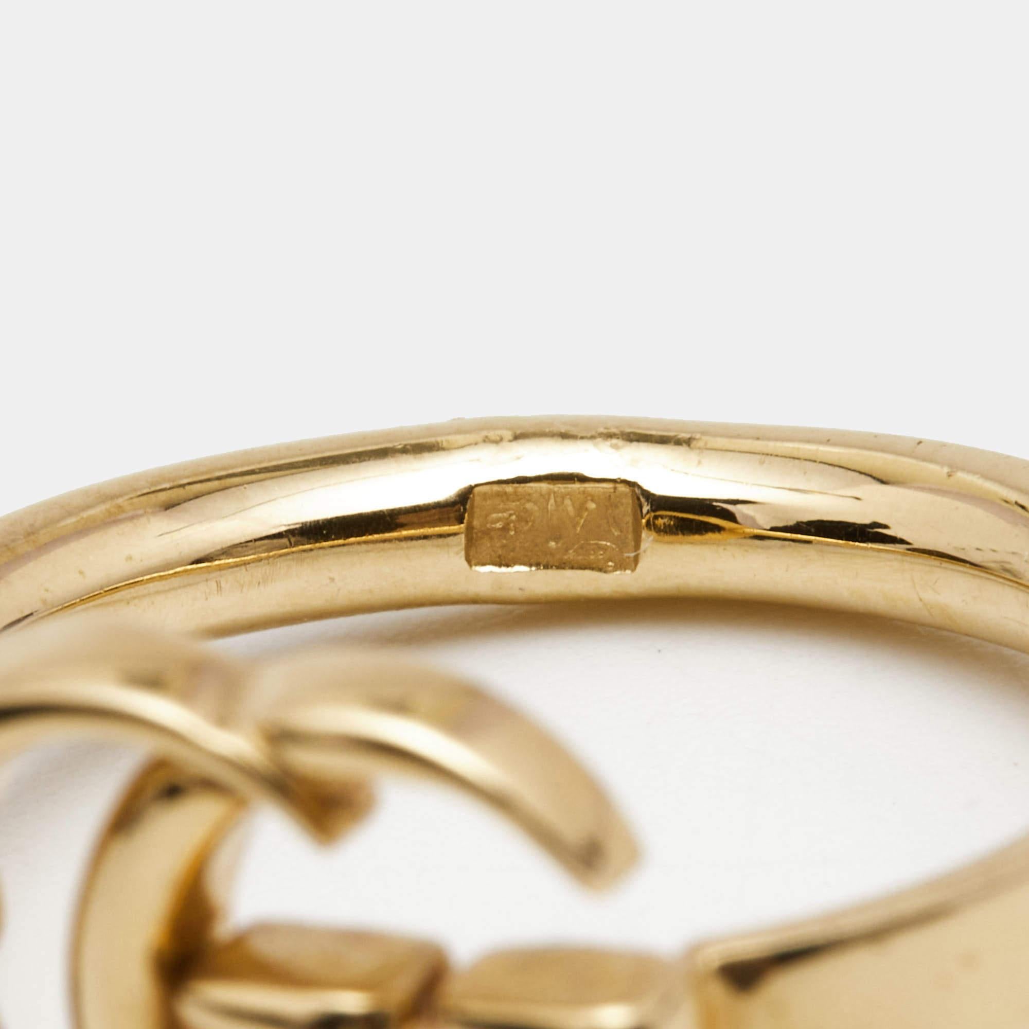 Gucci GG Marmont 18k Yellow Gold Ring For Sale at 1stDibs