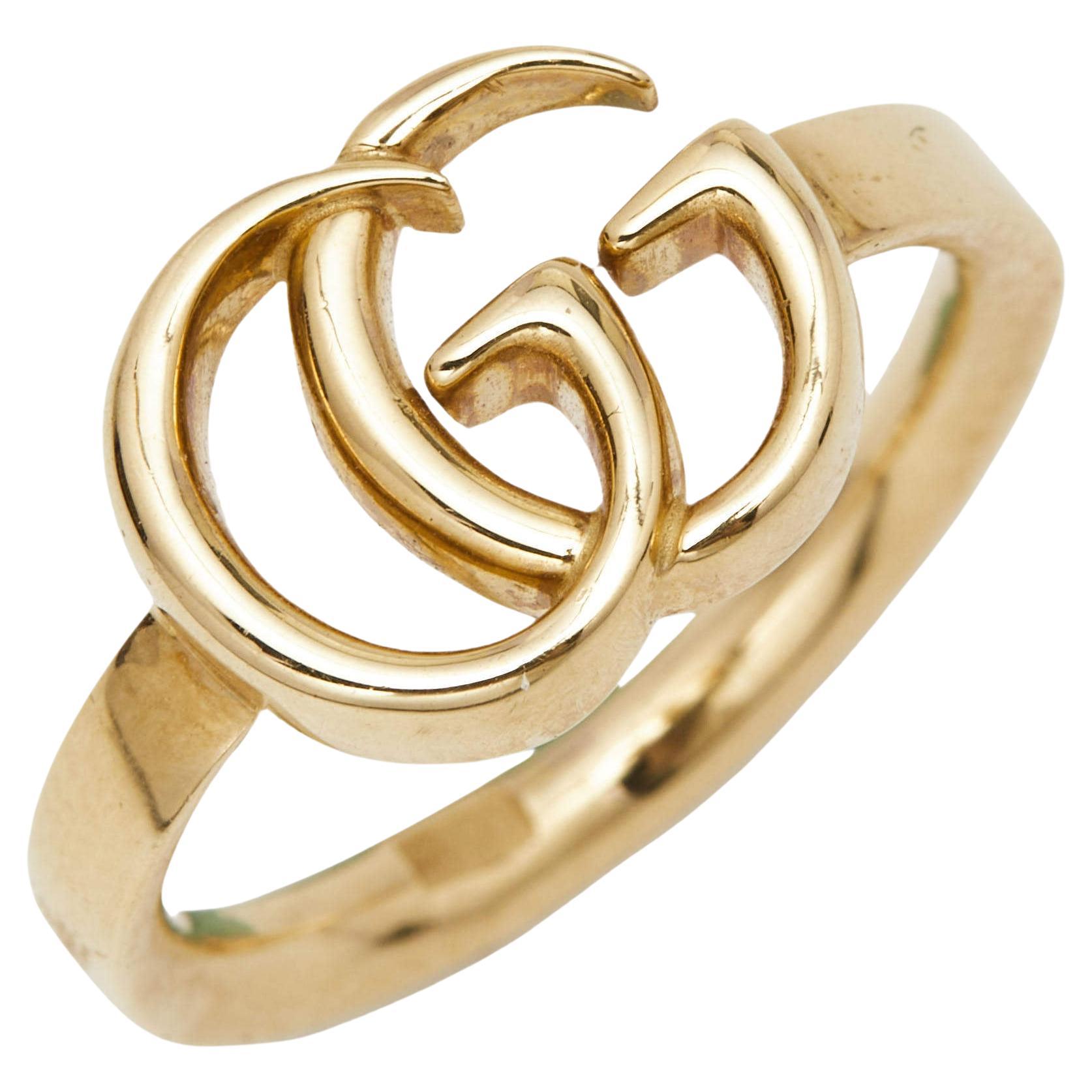 Gucci GG Marmont 18k Yellow Gold Ring For Sale at 1stDibs