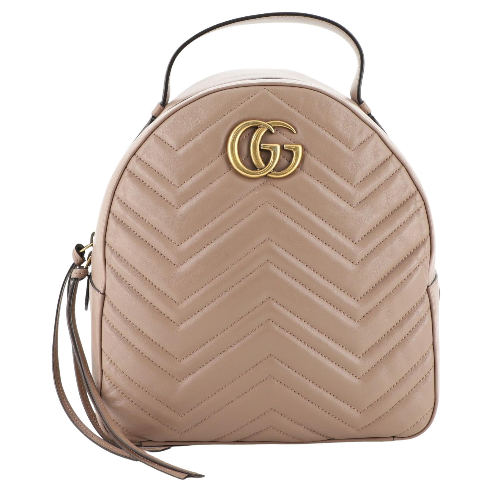 Gucci Beige/Brown GG Canvas and Leather Rucksack Backpack at 1stDibs ...