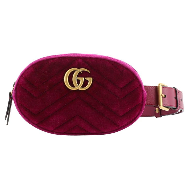 Gucci GG Marmont Belt Bag Matelasse Velvet at 1stDibs