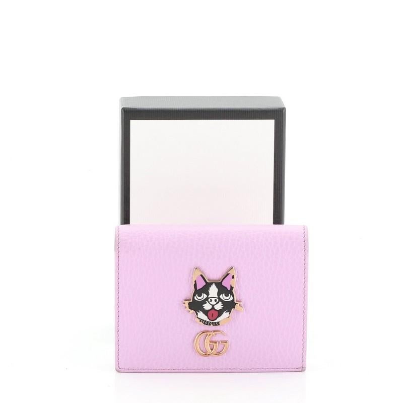 Gucci GG Marmont Card Case Embellished Leather at 1stDibs