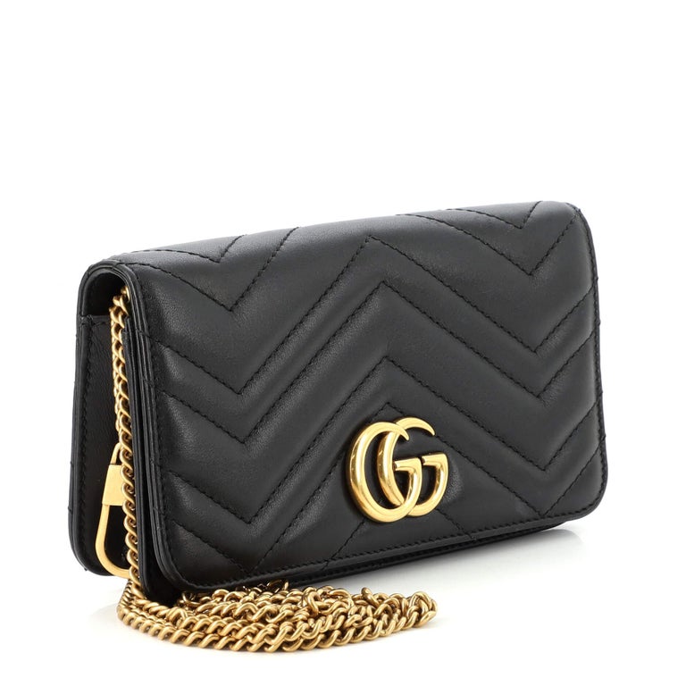 Gucci GG Marmont Chain Flap Bag Matelasse Leather Mini at 1stDibs