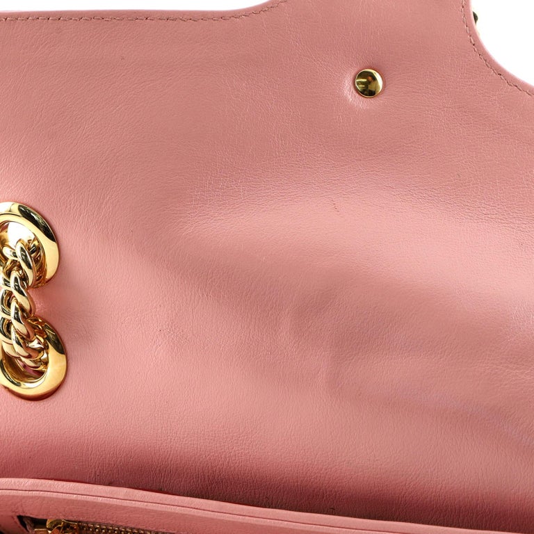 Gucci GG Marmont Flap Bag Diagonal Quilted Leather Small For Sale at ...