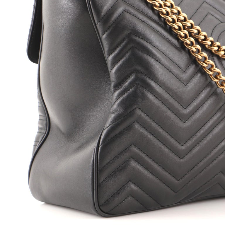 Gucci GG Marmont Flap Bag Matelasse Leather Maxi For Sale at 1stDibs