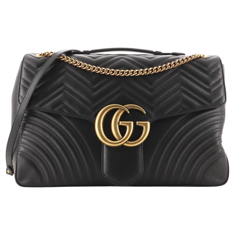 Gucci GG Marmont Flap Bag Matelasse Leather Maxi For Sale at 1stDibs