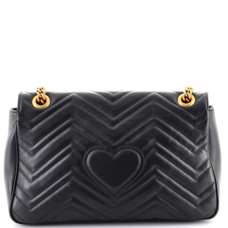 Gucci GG Marmont Flap Bag Matelasse Leather Medium For Sale at 1stDibs