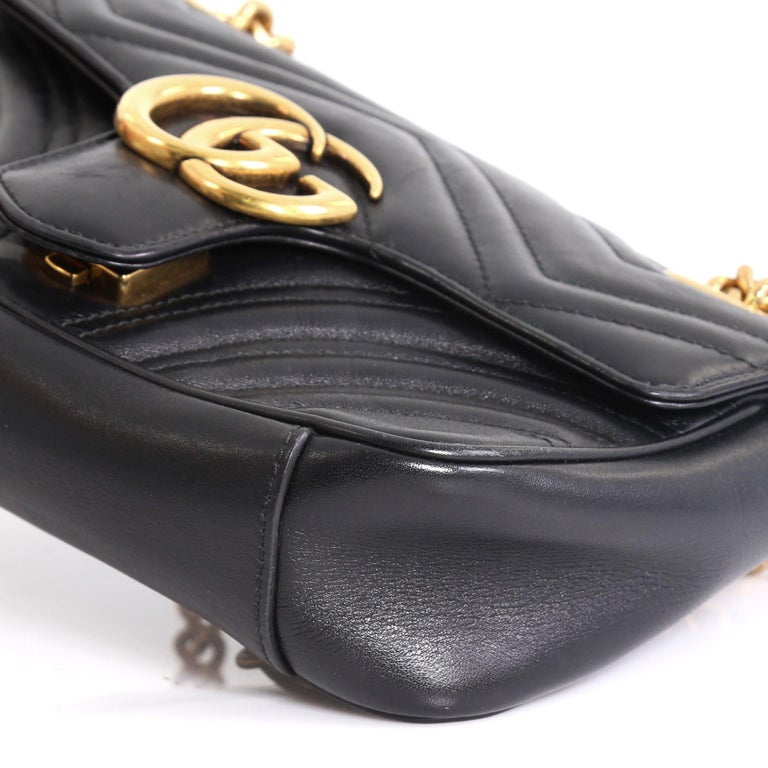 Gucci GG Marmont Flap Bag Matelasse Leather Mini at 1stDibs