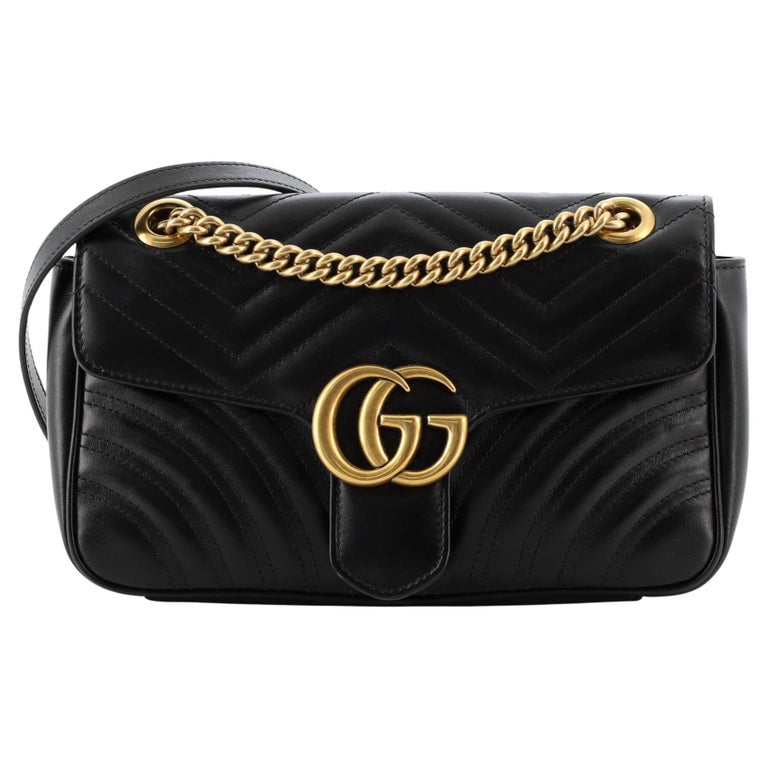 Gucci GG Marmont Flap Bag Matelasse Leather Small at 1stDibs