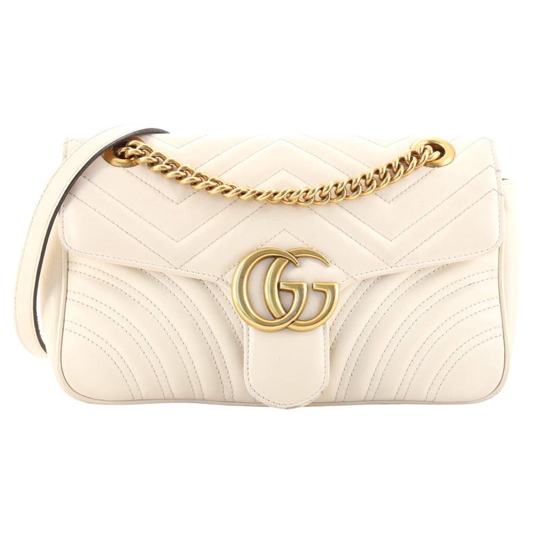 Gucci GG Marmont Flap Bag Matelasse Leather Small For Sale at 1stDibs