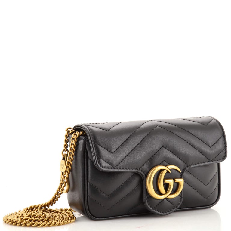 Gucci GG Marmont Flap Bag Matelasse Leather Super Mini For Sale at 1stDibs