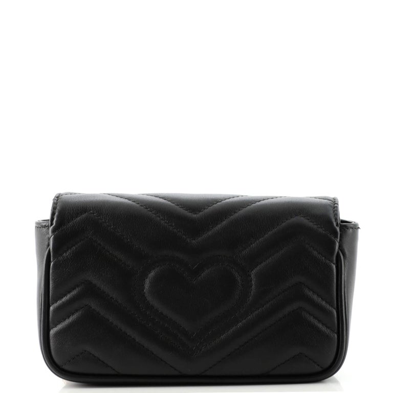 Gucci GG Marmont Flap Bag Matelasse Leather Super Mini For Sale at 1stDibs