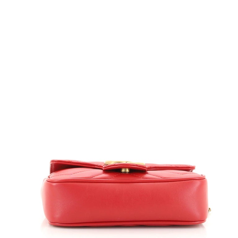 Gucci GG Marmont Flap Bag Matelasse Leather Super Mini For Sale at 1stDibs