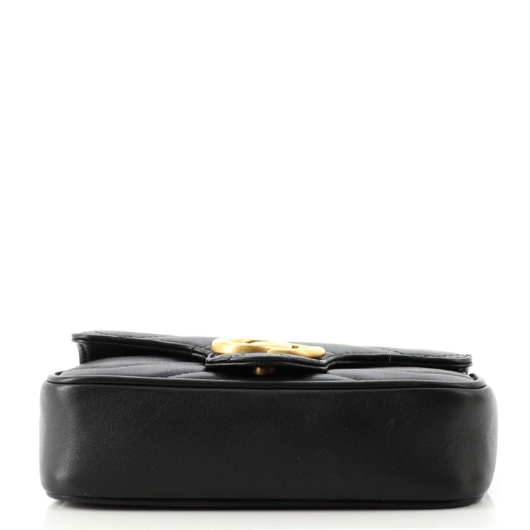 Gucci GG Marmont Flap Bag Matelasse Leather Super Mini For Sale at 1stDibs